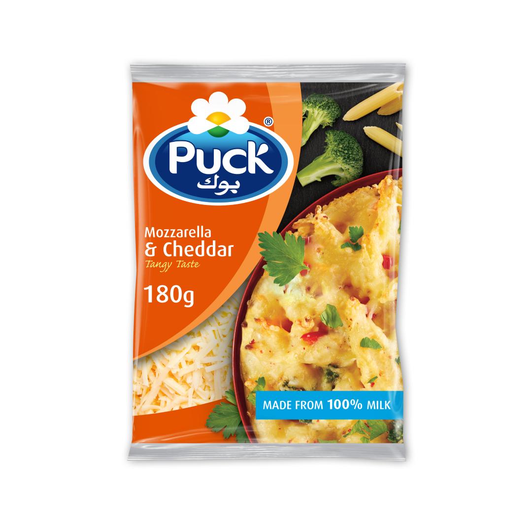 Buy Puck Mozzarella & Cheddar Mix Denmark Shredded - 180g ...