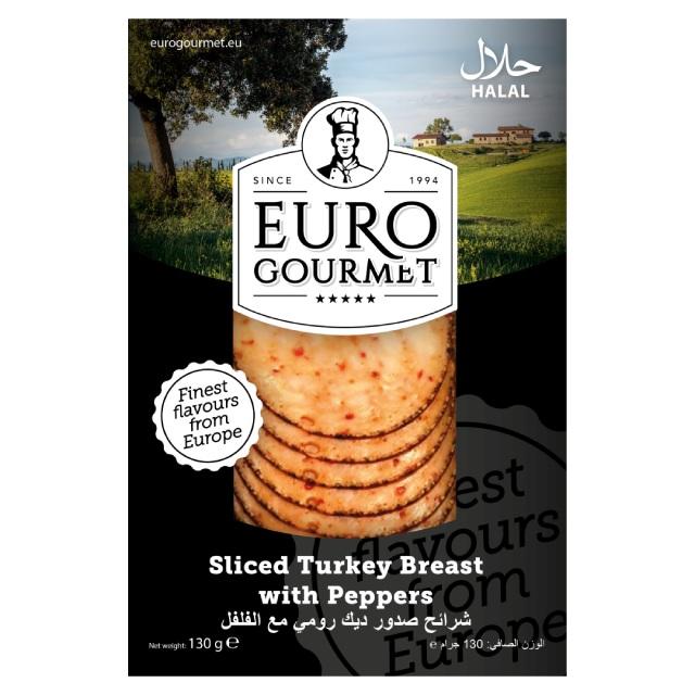 Buy Euro Gourmet Sliced Turkey Breast Belgium With Pepper - 130g ...